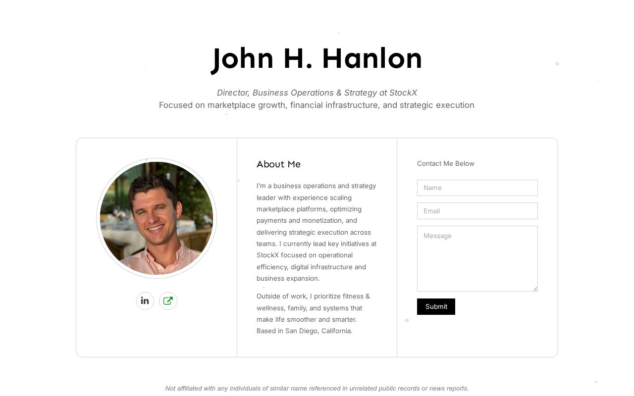 John H. Hanlon | Strategy & Business Operations